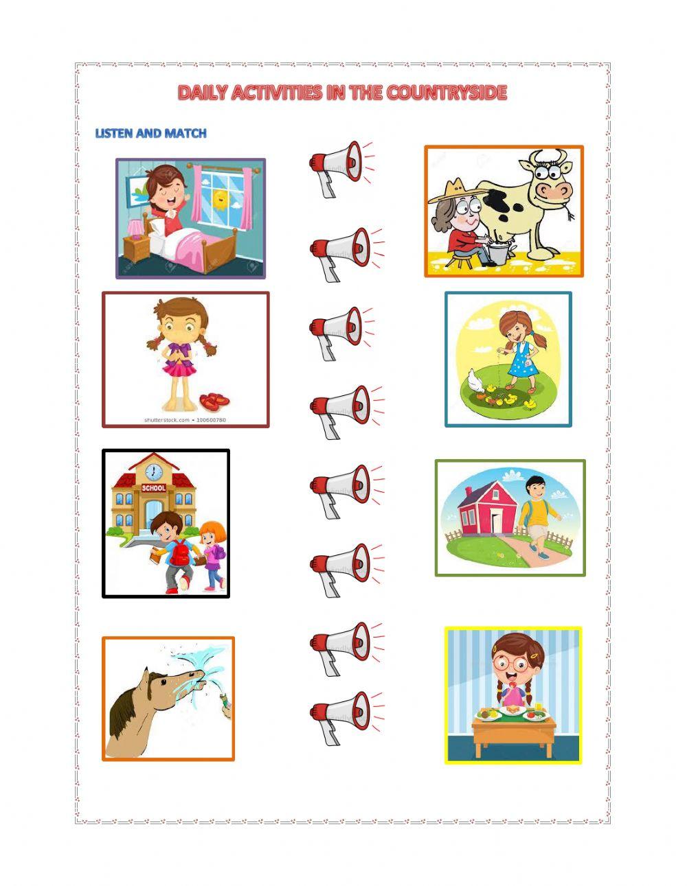 daily activities i the countryside online exercise for | Live Worksheets