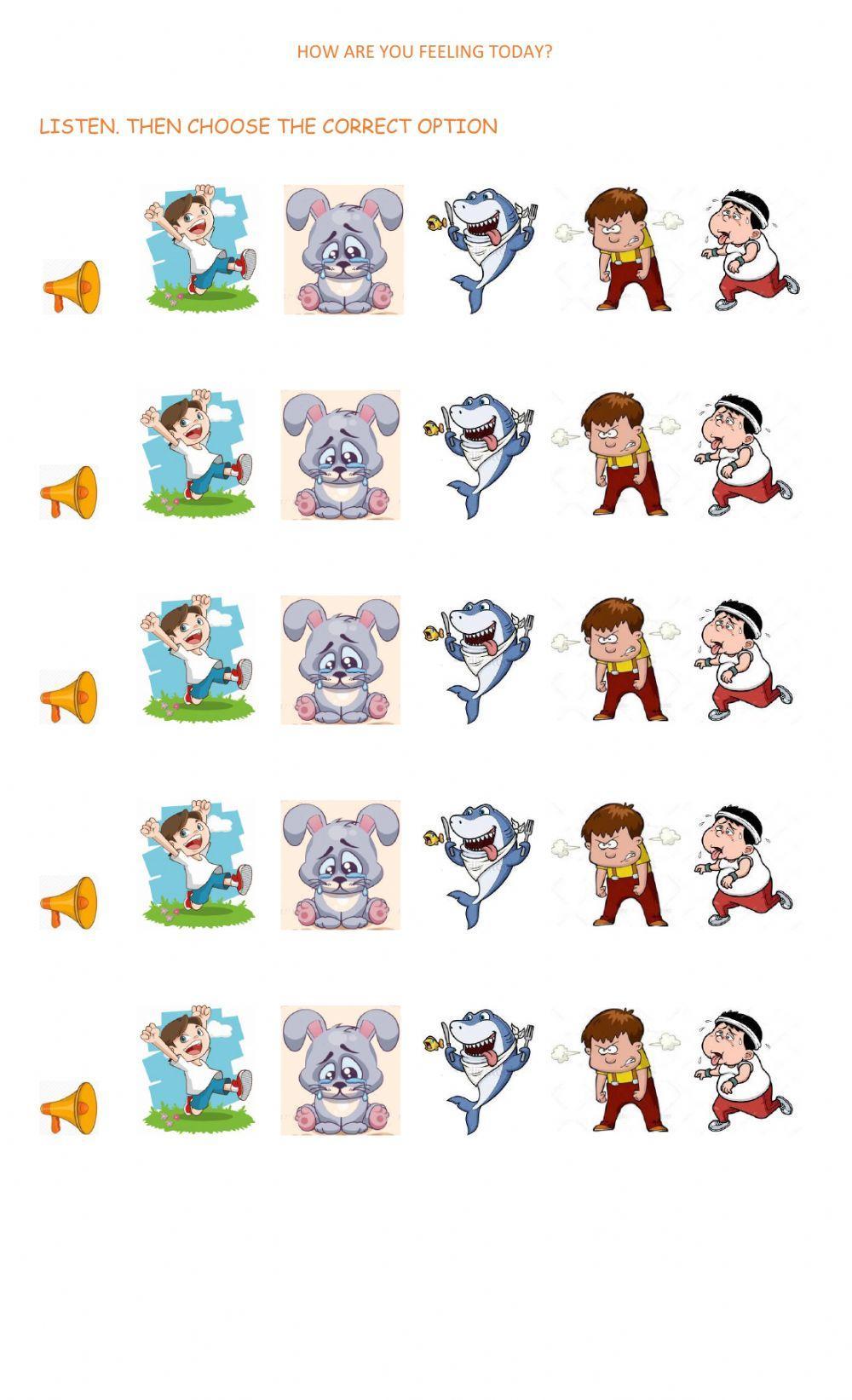 Feelings | Free Interactive Worksheets | 386307