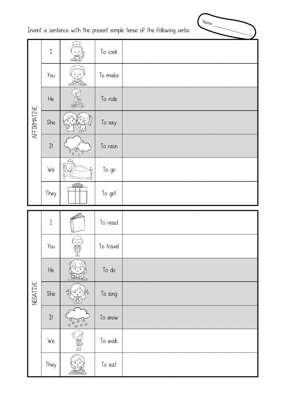 Present Simple Formation 387242 | Remei | LiveWorksheets