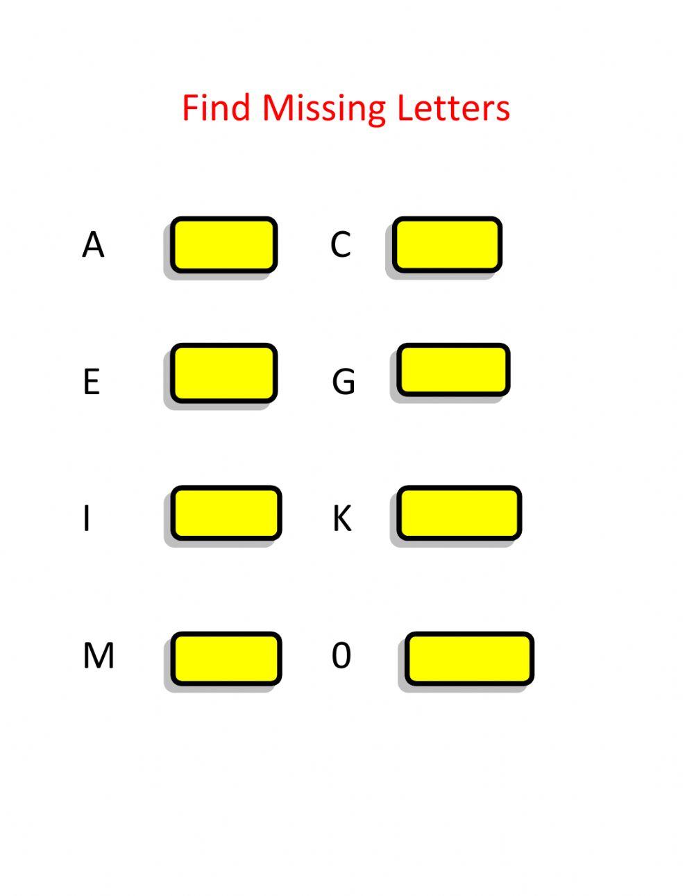 Letters free online exercise | Live Worksheets