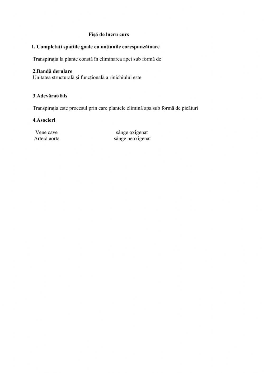 Fișă curs ccd worksheet | Live Worksheets