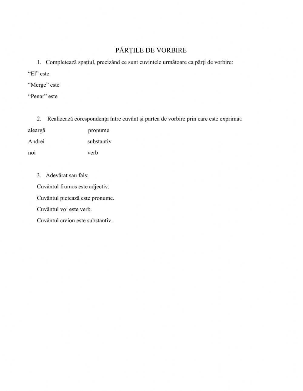 Maria Micu | Parti de vorbire 387977 | LiveWorksheets