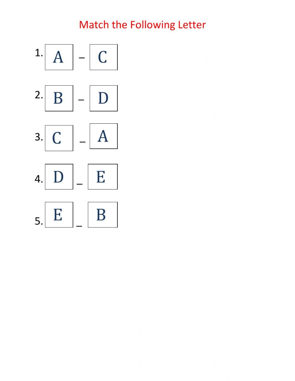 Pdf online worksheet: Letters | Live Worksheets
