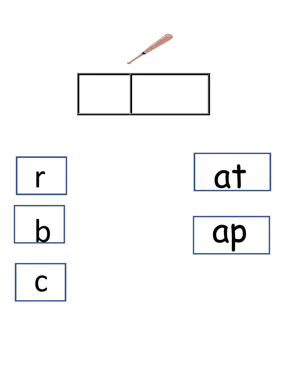 Onset and rime … | Free Interactive Worksheets | 389506