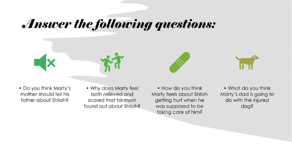 Shiloh - Chapter 9 worksheet | Live Worksheets