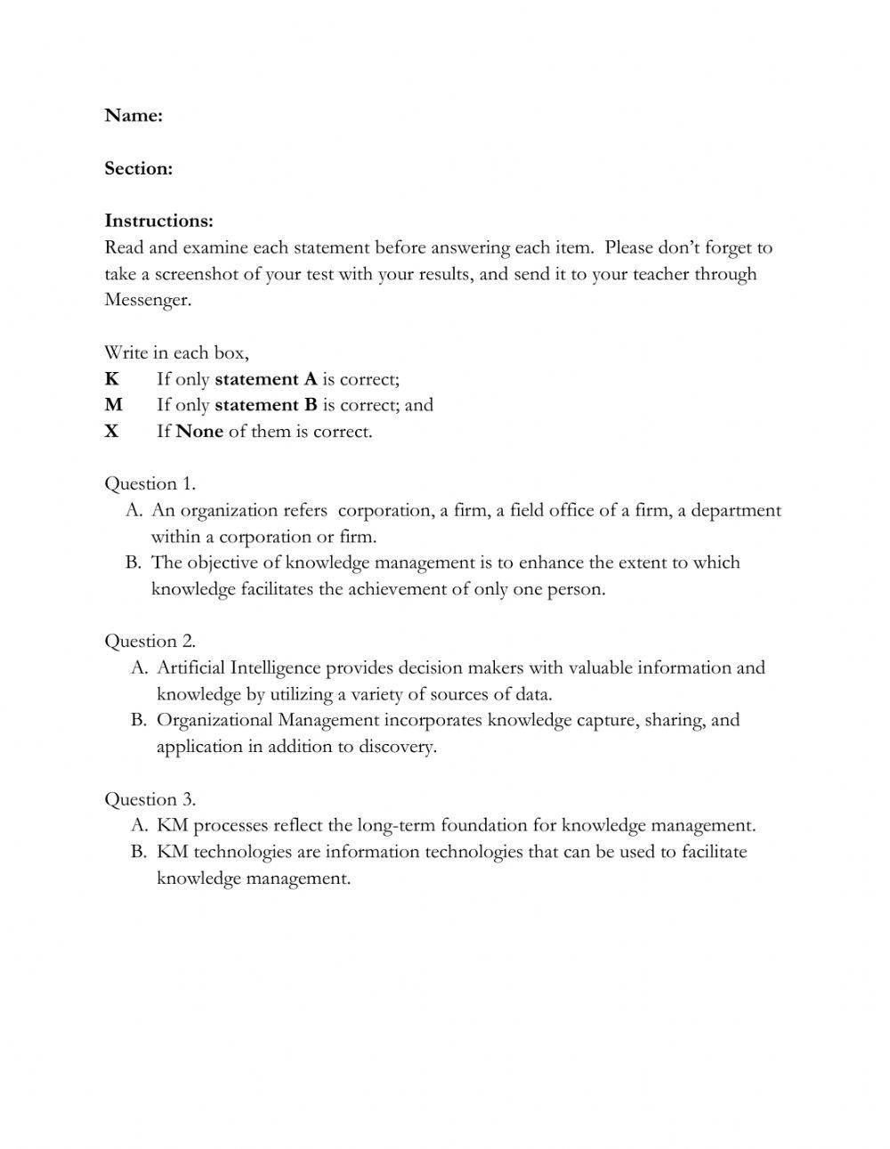 Test 3 mid term worksheet | Live Worksheets