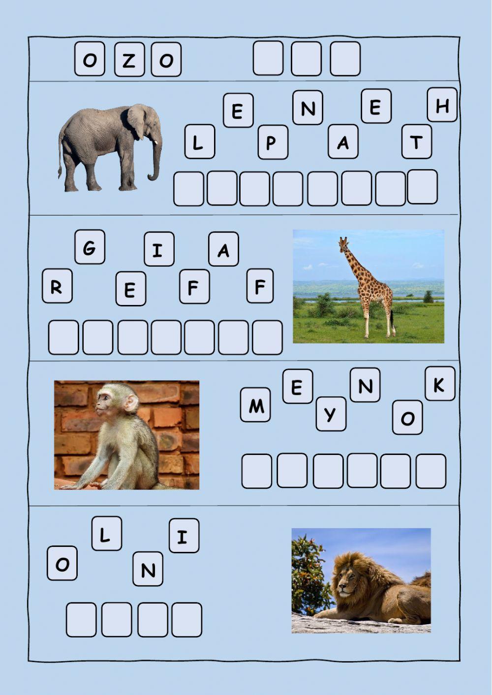 Animals Review | Free Interactive Worksheets | 390545