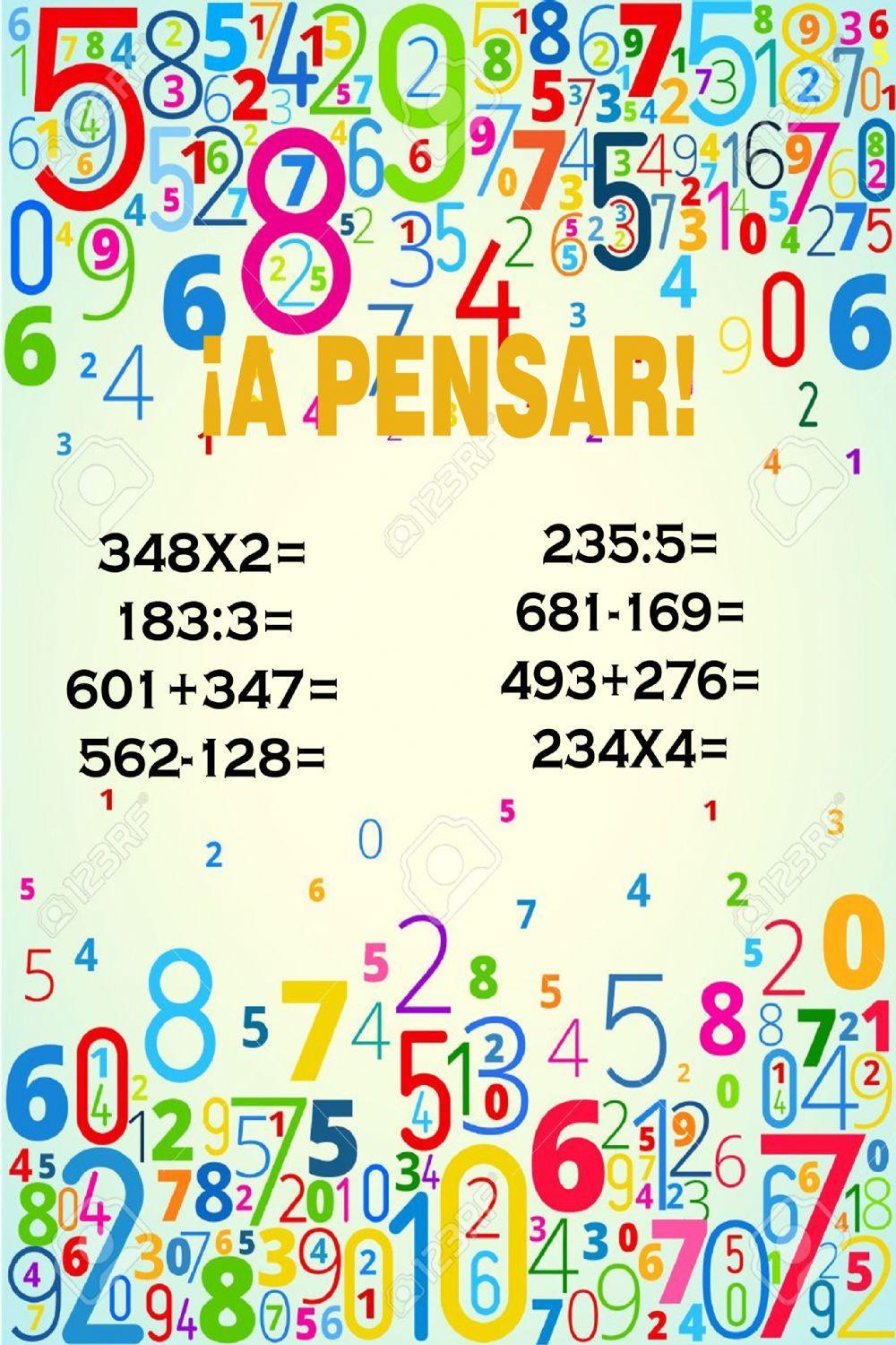 Cálculos mental… | Free Interactive Worksheets | 390792