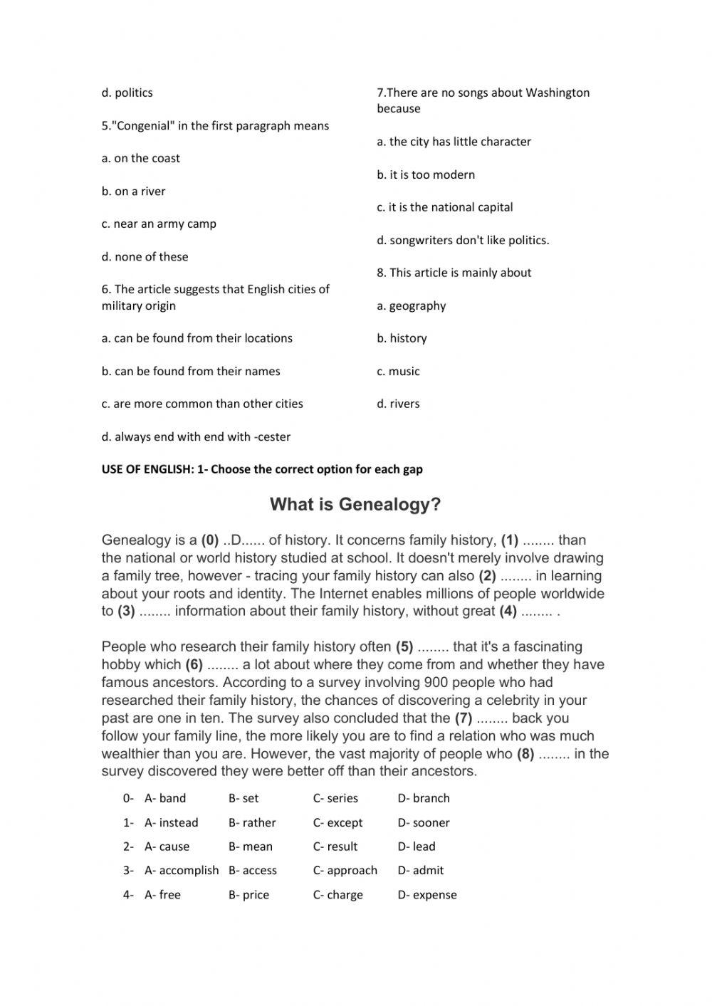 Final activity … | Free Interactive Worksheets | 391075