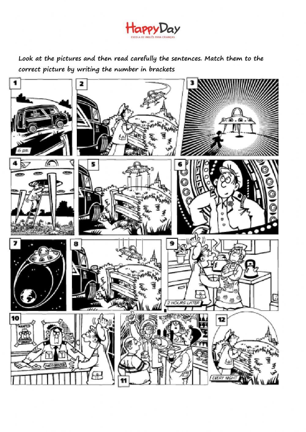 UFO Story | Free Interactive Worksheets | 347261