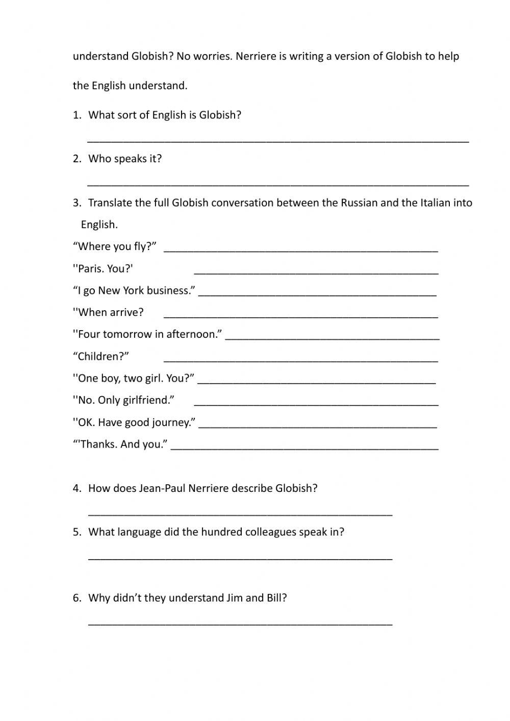 If you can't master English, try Globish online exercise for | Live ...