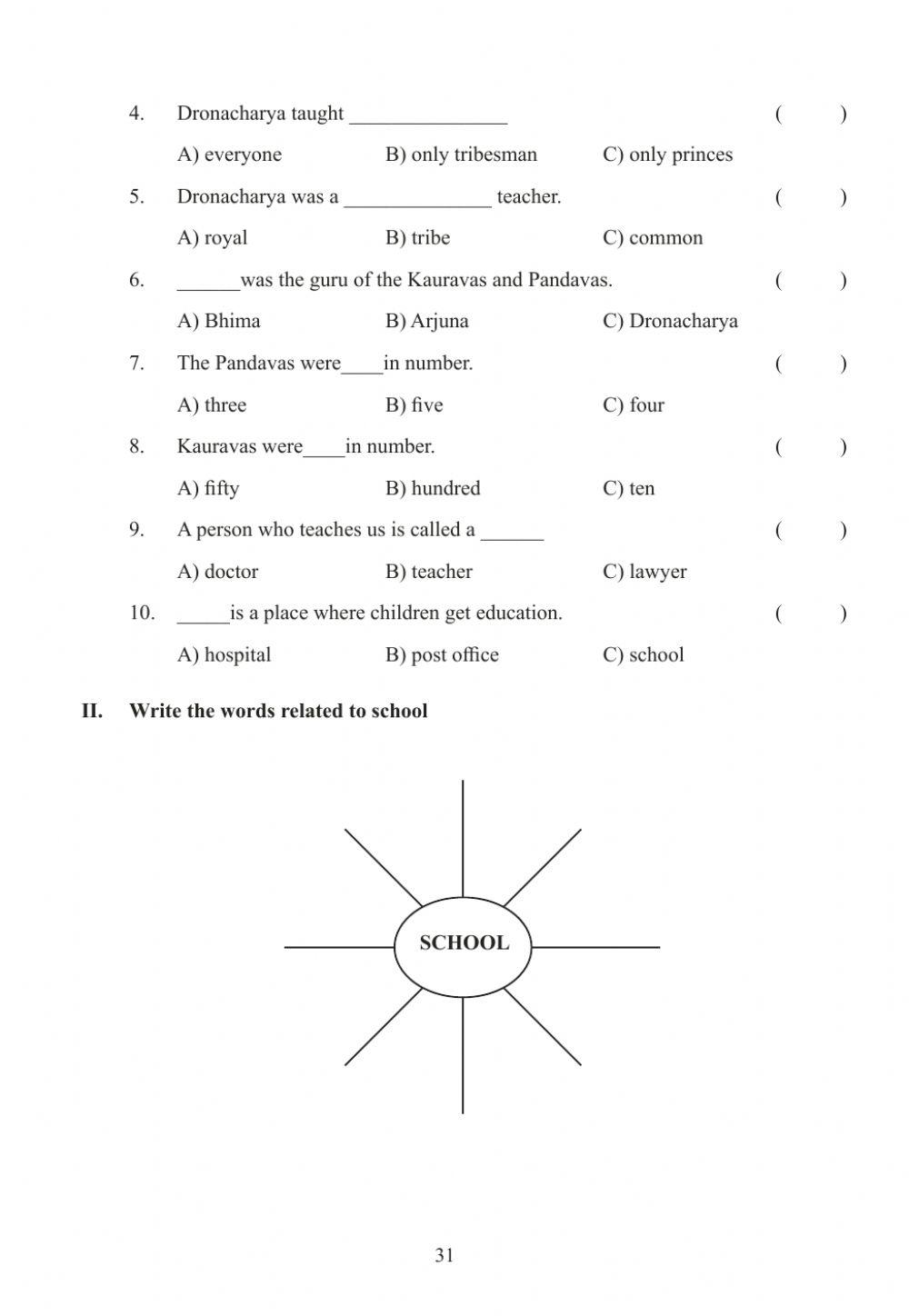 4th english worksheet 14(b) worksheet | Live Worksheets