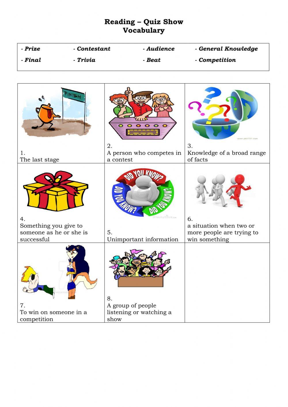 Reading Vocabulary - Quiz Shows | Sokphea | Live