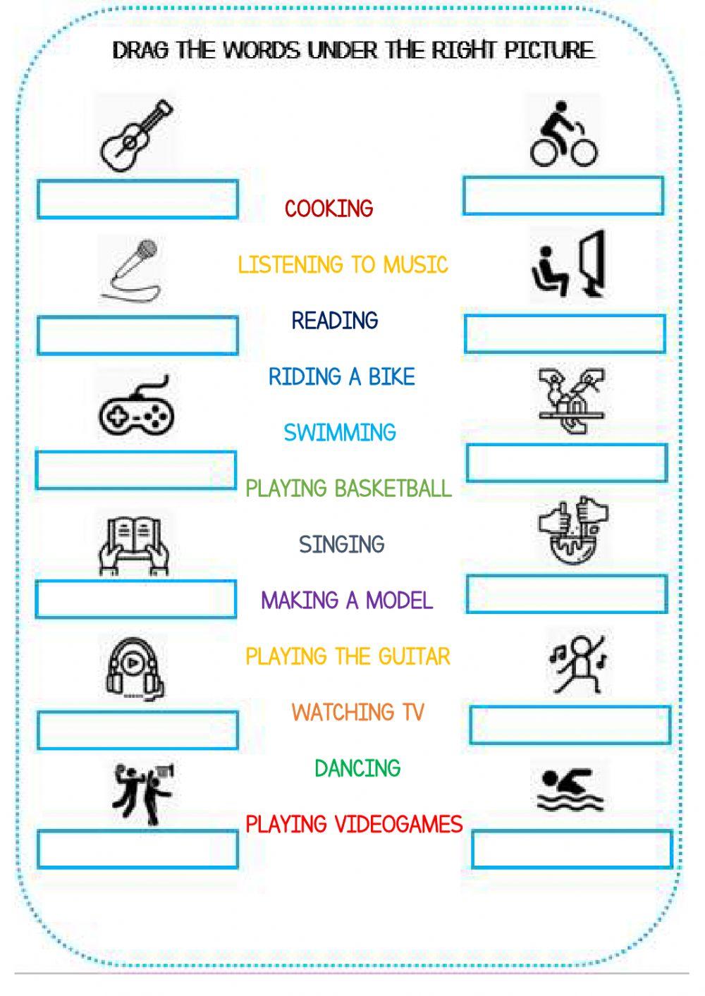 Free time activ… | Free Interactive Worksheets | 347954