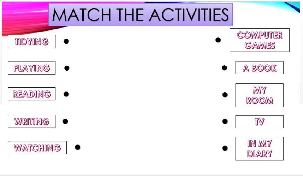Activities to do at home2 worksheet | Live Worksheets