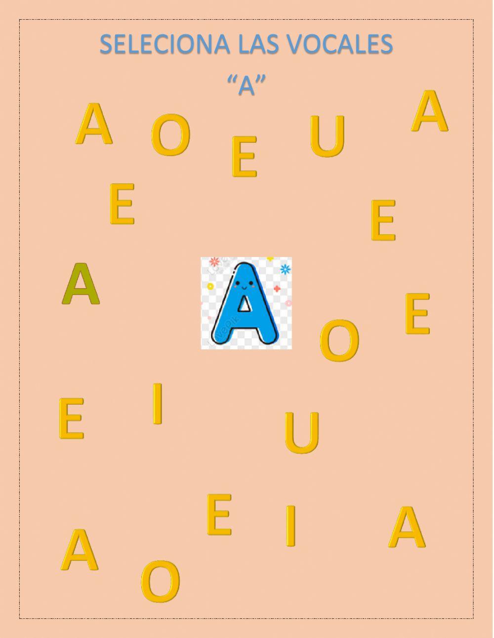 Pdf online activity: Vocal A | Live Worksheets