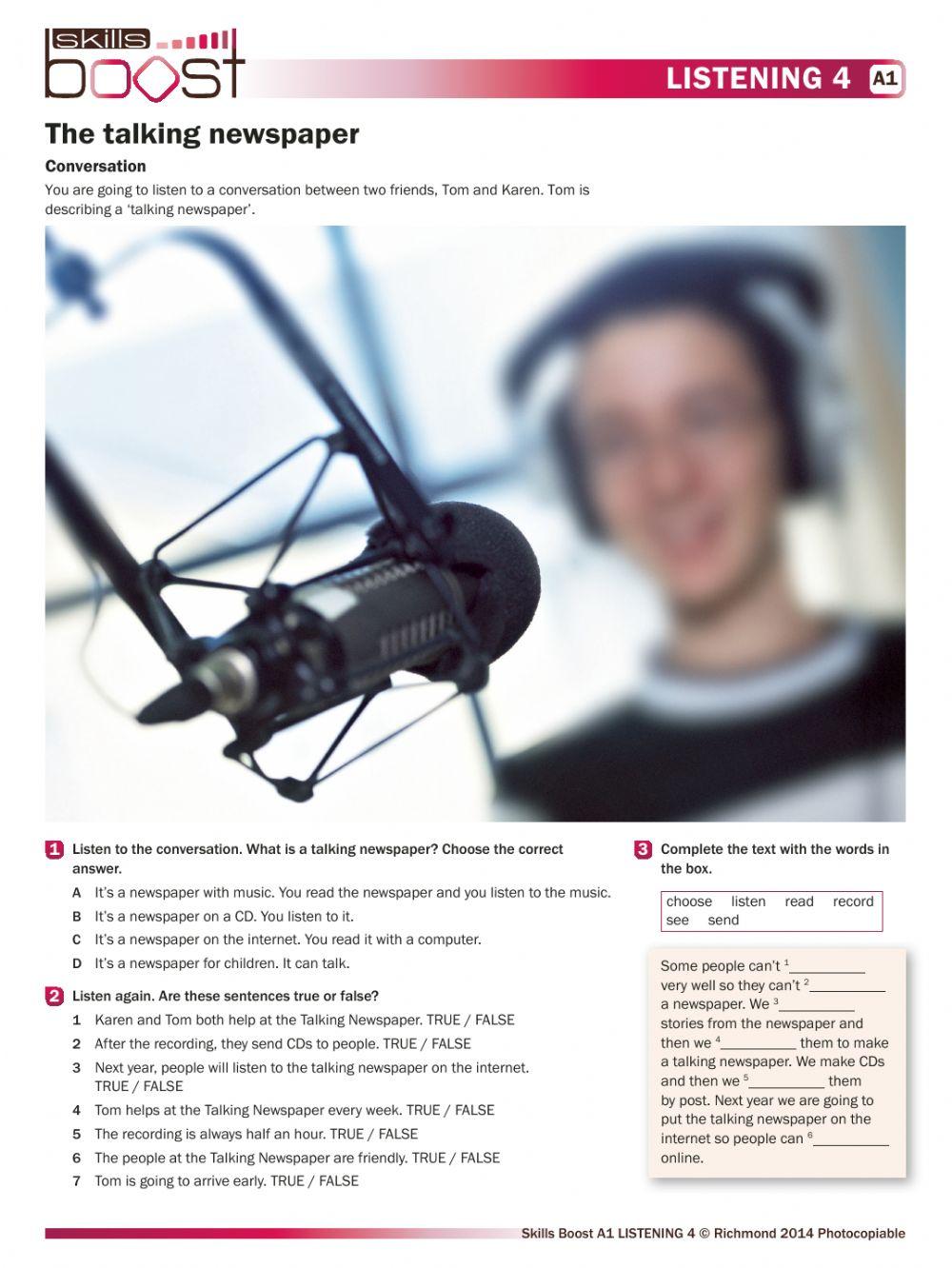 Listening A1:Th… | Free Interactive Worksheets | 6089865