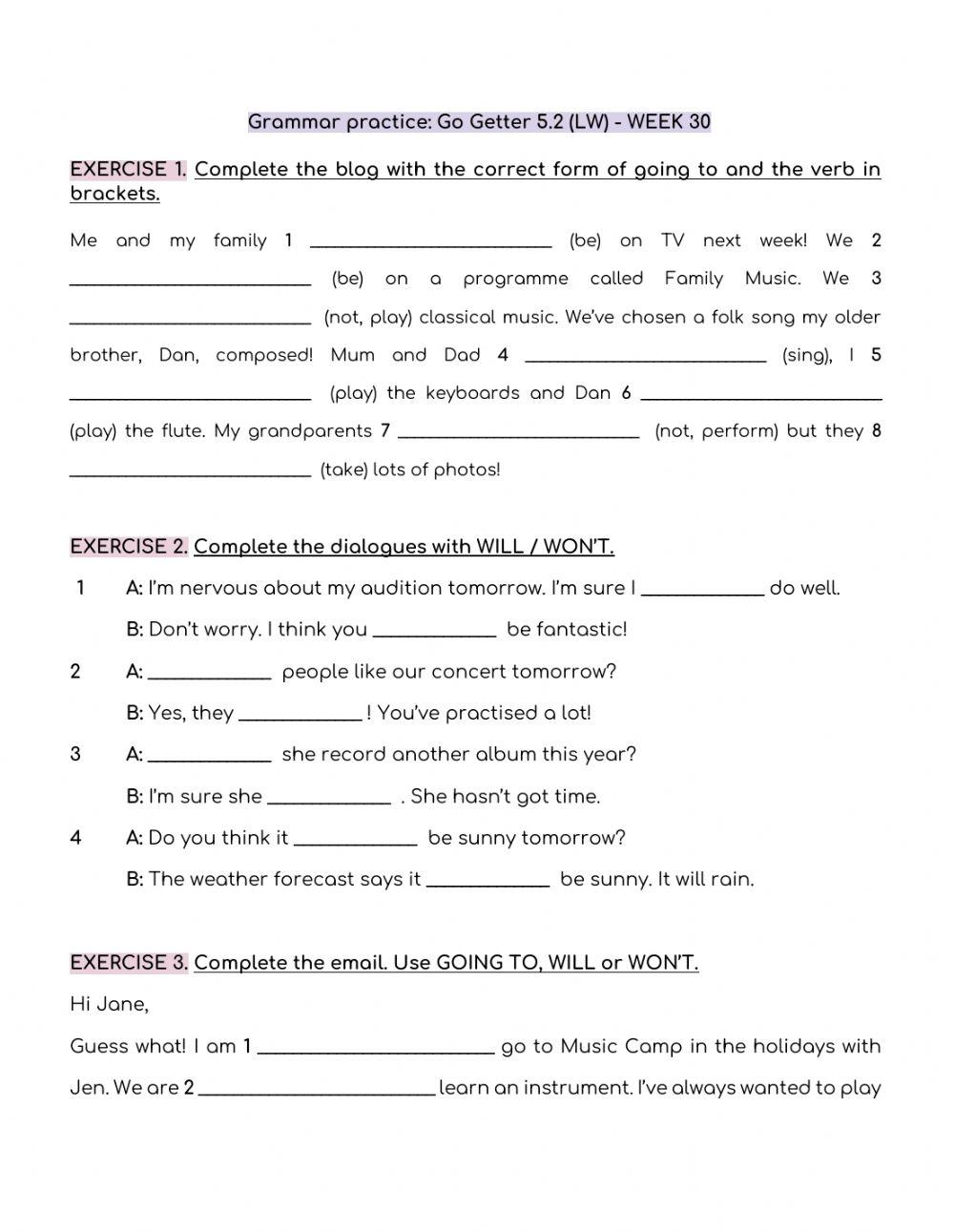 6090820 | Grammar practice: Go Getter 5.2 (LW) - WEEK 30