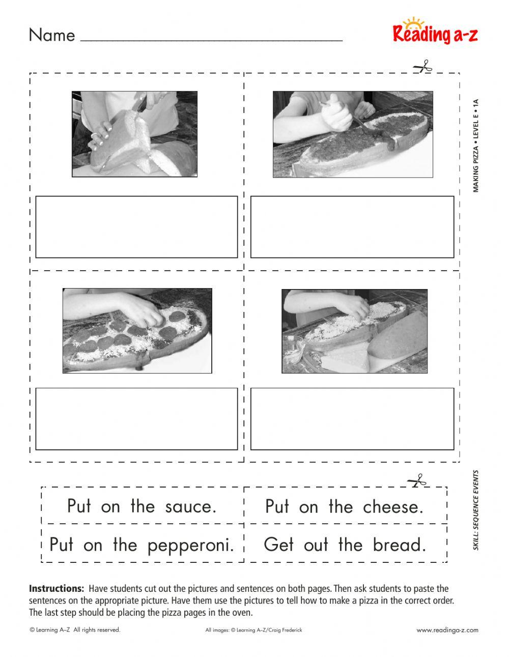 Making PIzza online exercise for | Live Worksheets