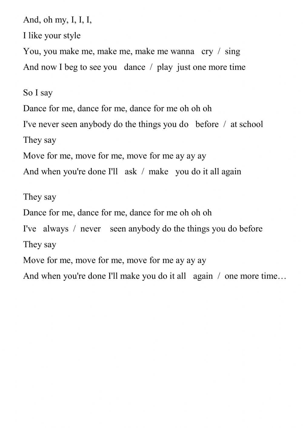 Dance monkey - … | Free Interactive Worksheets | 392914