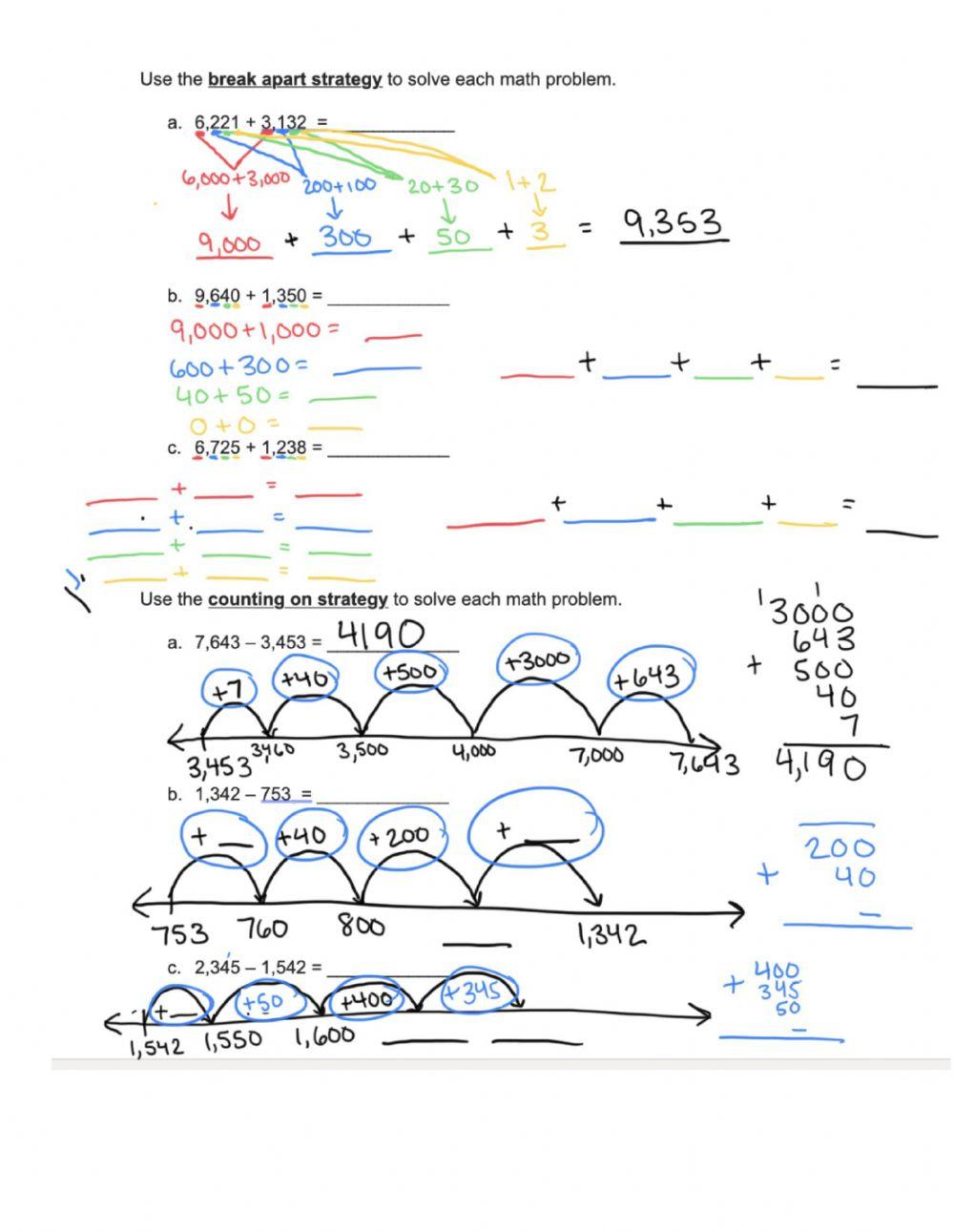 Grade 4 Worksheet 2-1 worksheet | Live Worksheets