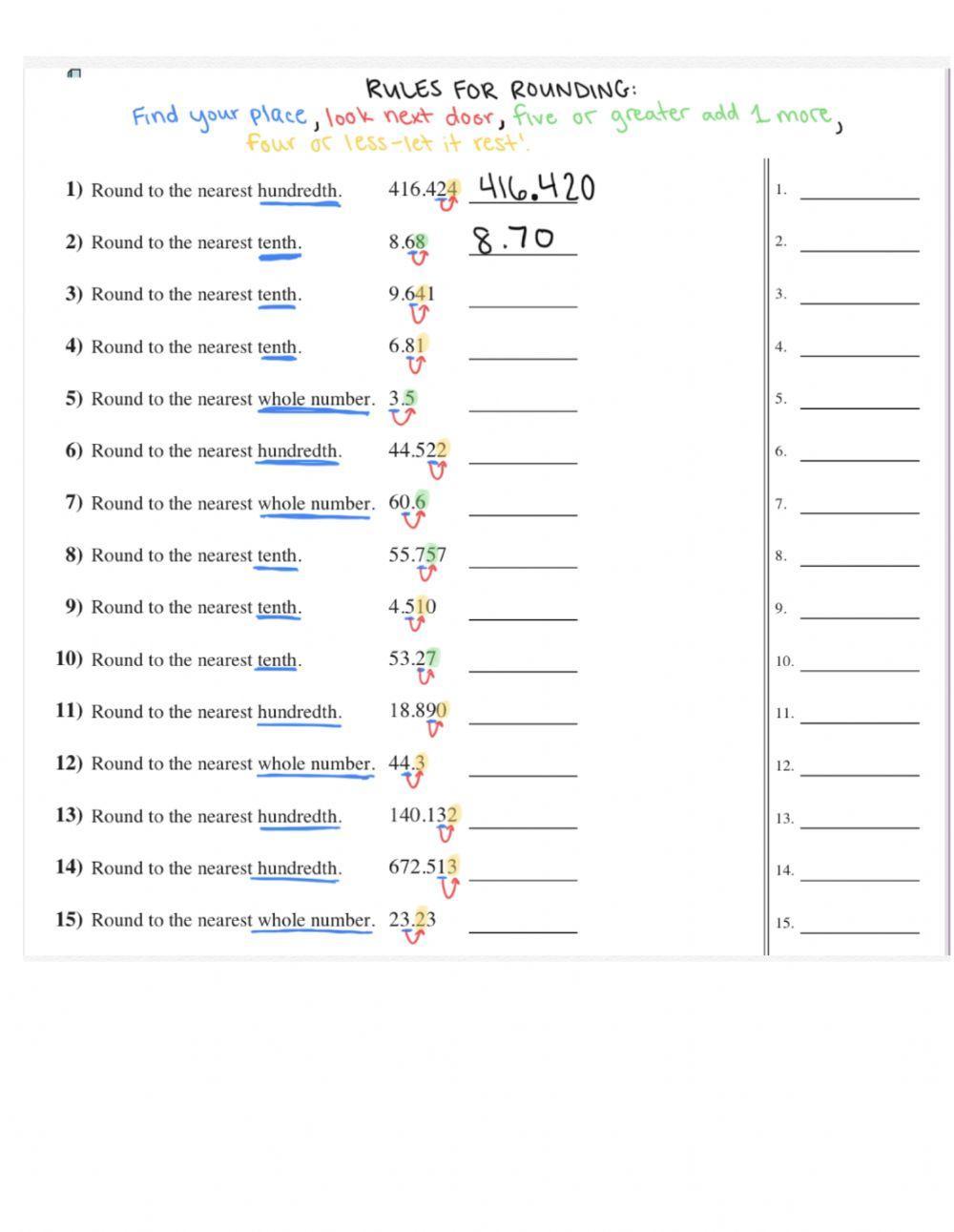 Grade 5 Worksheet 1-6 worksheet | Live Worksheets