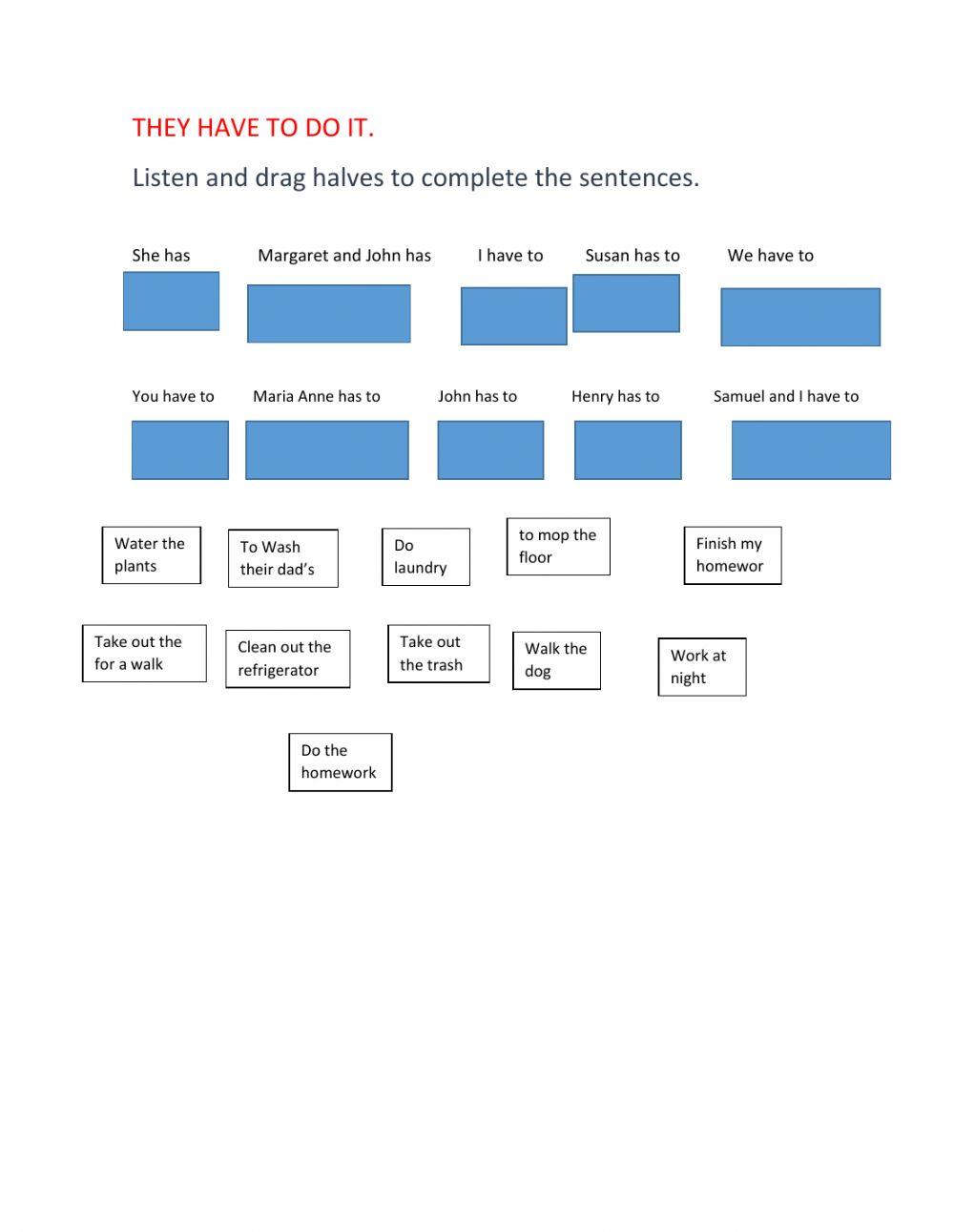 Have to free worksheet | Live Worksheets