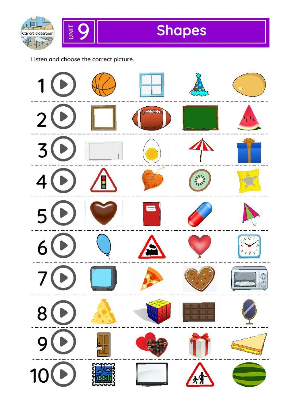 348844 | Shapes | YolandaSQ | LiveWorksheets