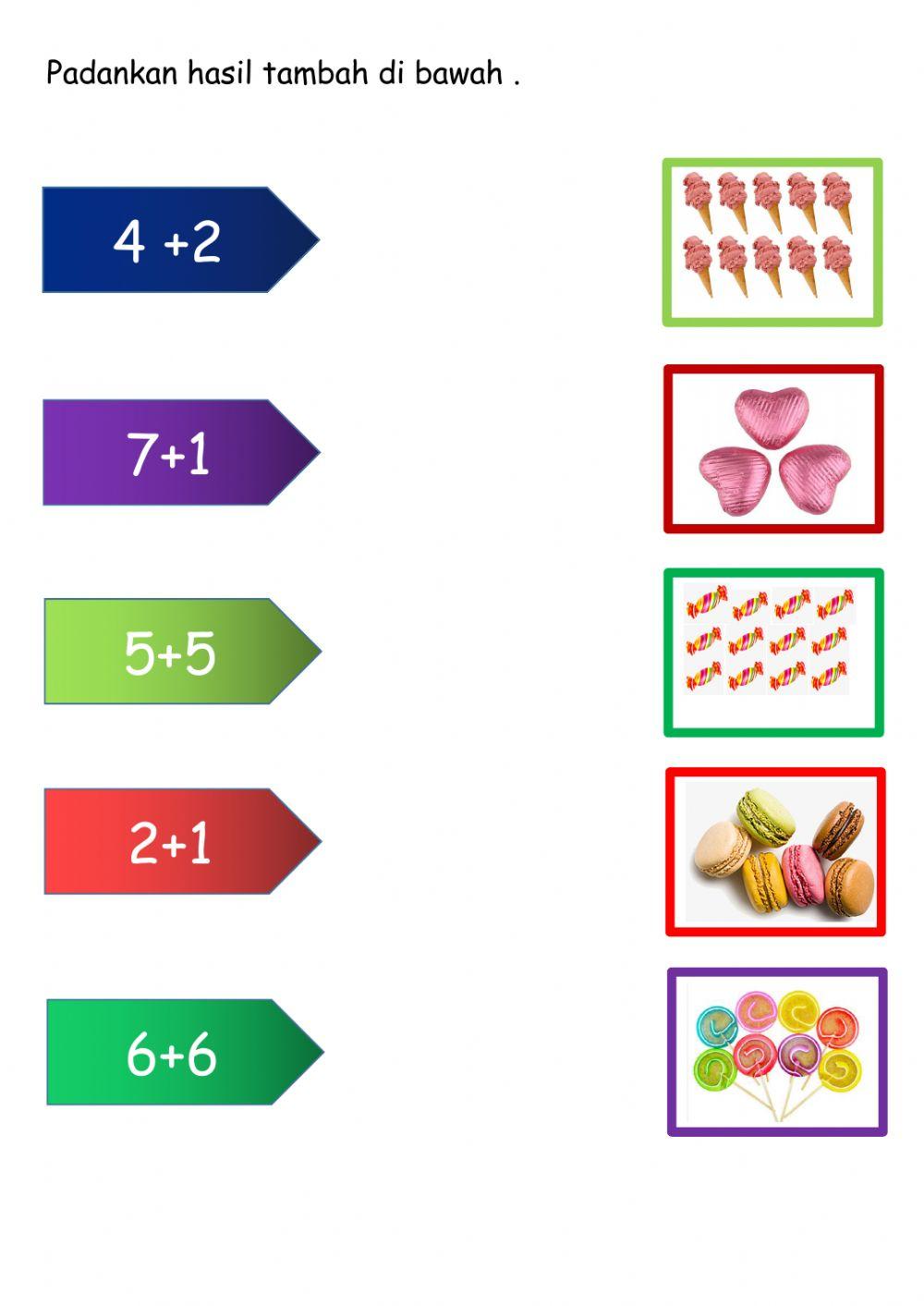 Operasi tambah interactive activity | Live Worksheets