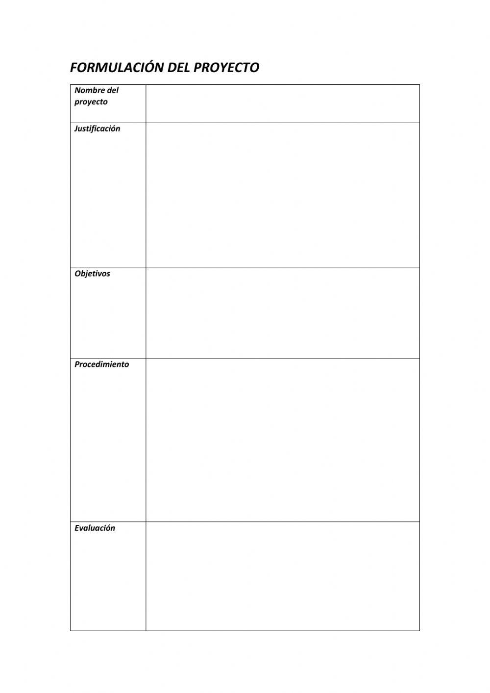 Formulacion ppp worksheet | Live Worksheets