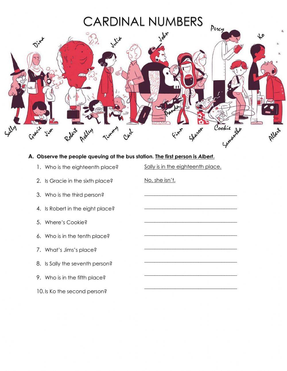 Ordinal numbers interactive worksheet for PRE-TEENS 4 | Live Worksheets