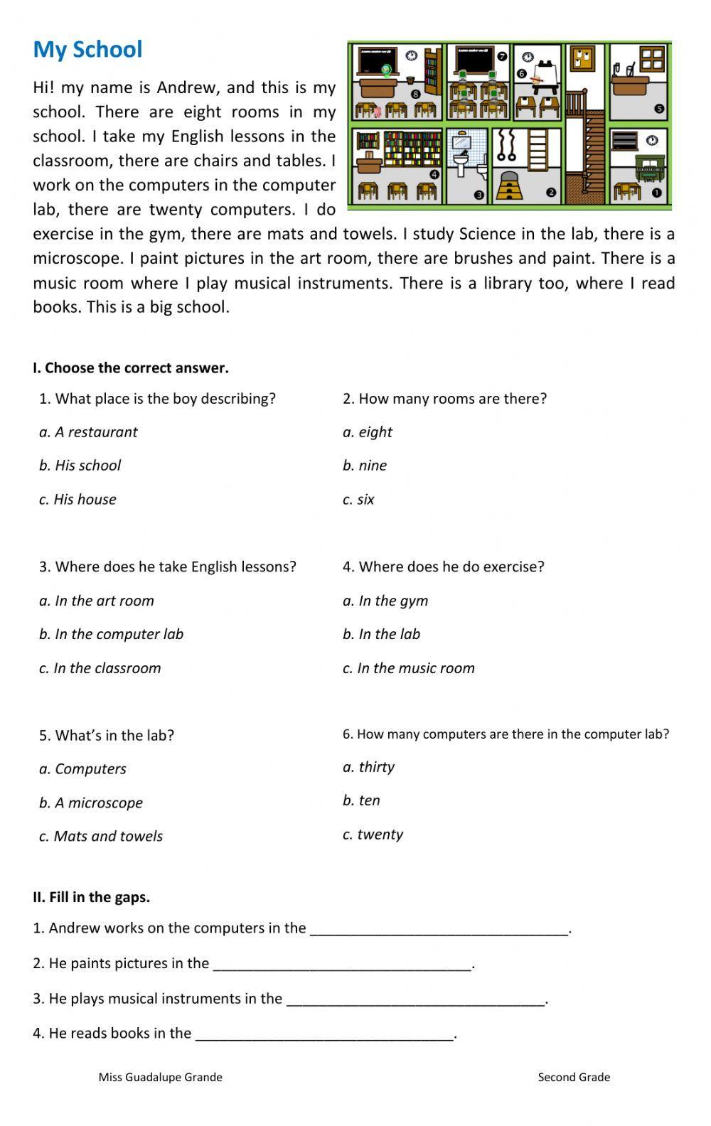 My School | Free Interactive Worksheets | 347181