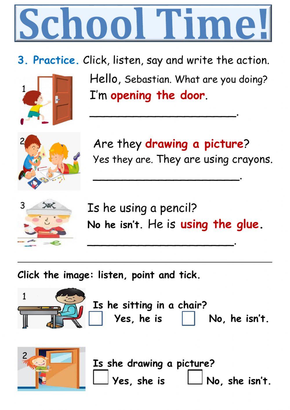 349697 | School Time | Isabel Fernandez | LiveWorksheets