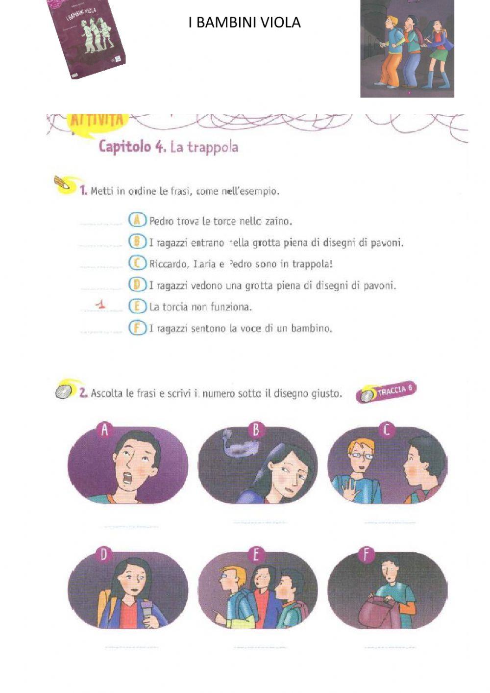 I bambini viola cap 4 worksheet | Live Worksheets