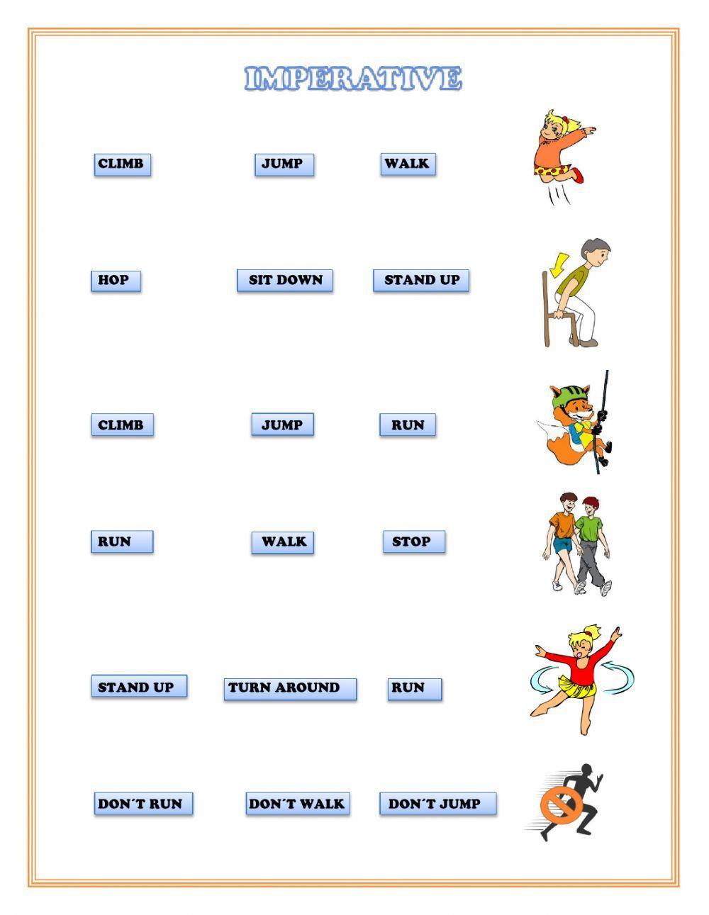 Imperatives | Free Interactive Worksheets | 350783