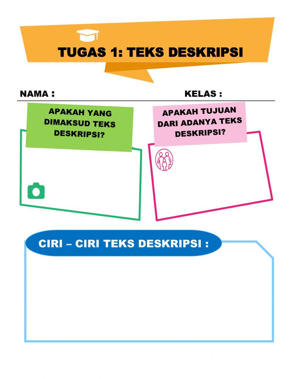 Teks Deskripsi | Free Interactive Worksheets | 350998