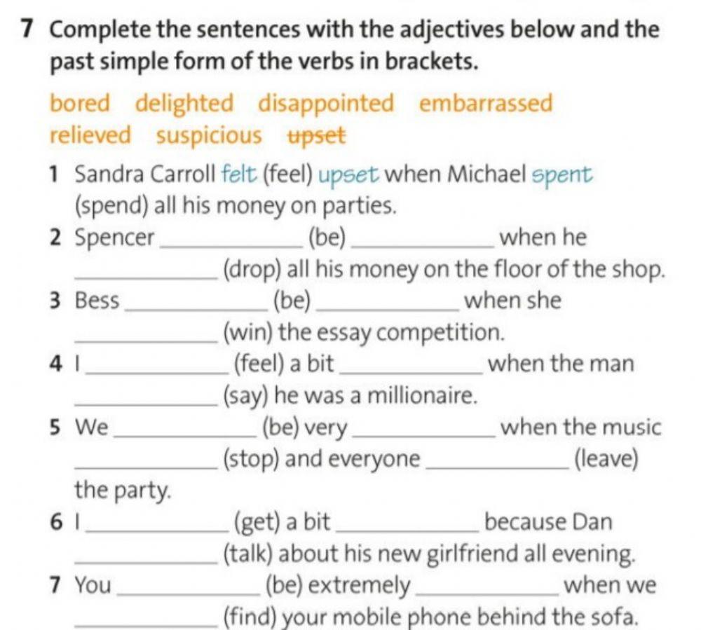 Past +feelings | Free Interactive Worksheets | 351229