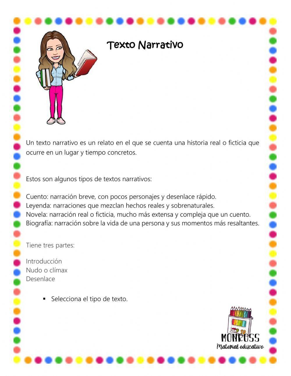 Texto Narrativo Interactive Worksheet Live Worksheets, 52% OFF Texto Narrativo Interactive Worksheet Live Worksheets, 52% OFF