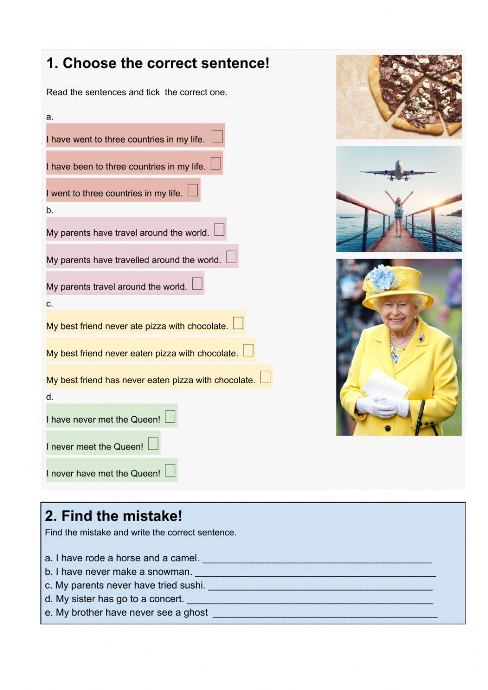 Lesson 2 online activity | Live Worksheets