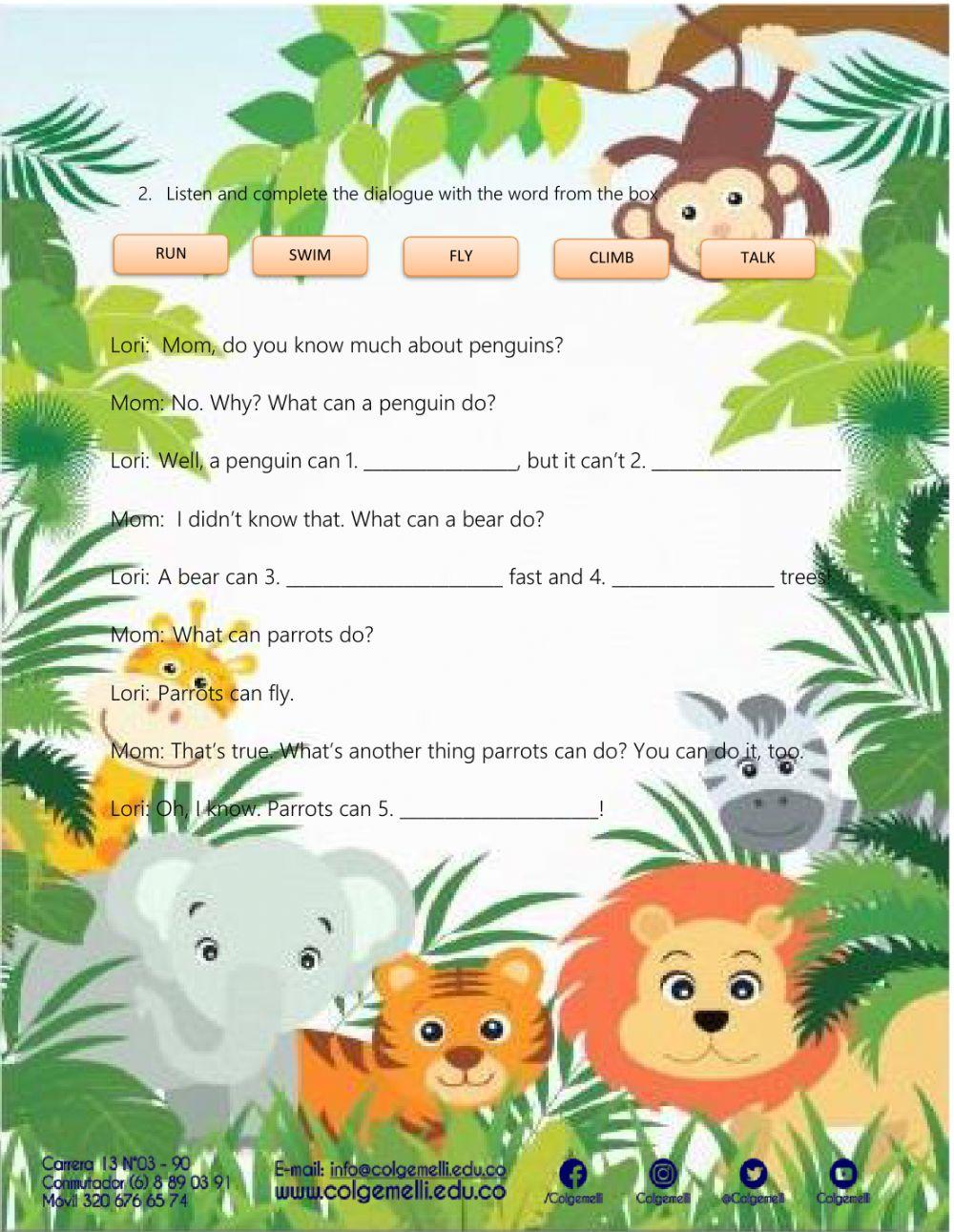 Final test wild animals worksheet | Live Worksheets