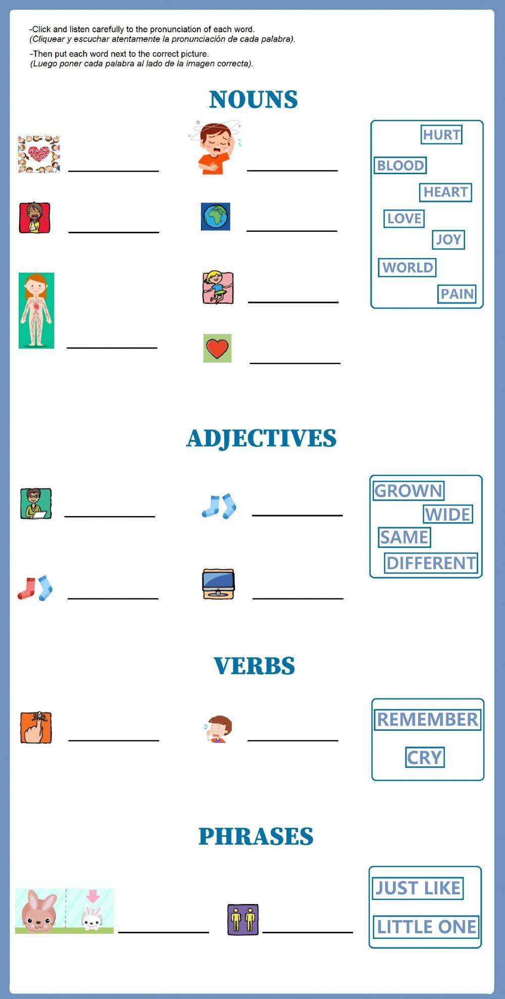 Vocabulary online exercise for GRADE 4 | Live Worksheets