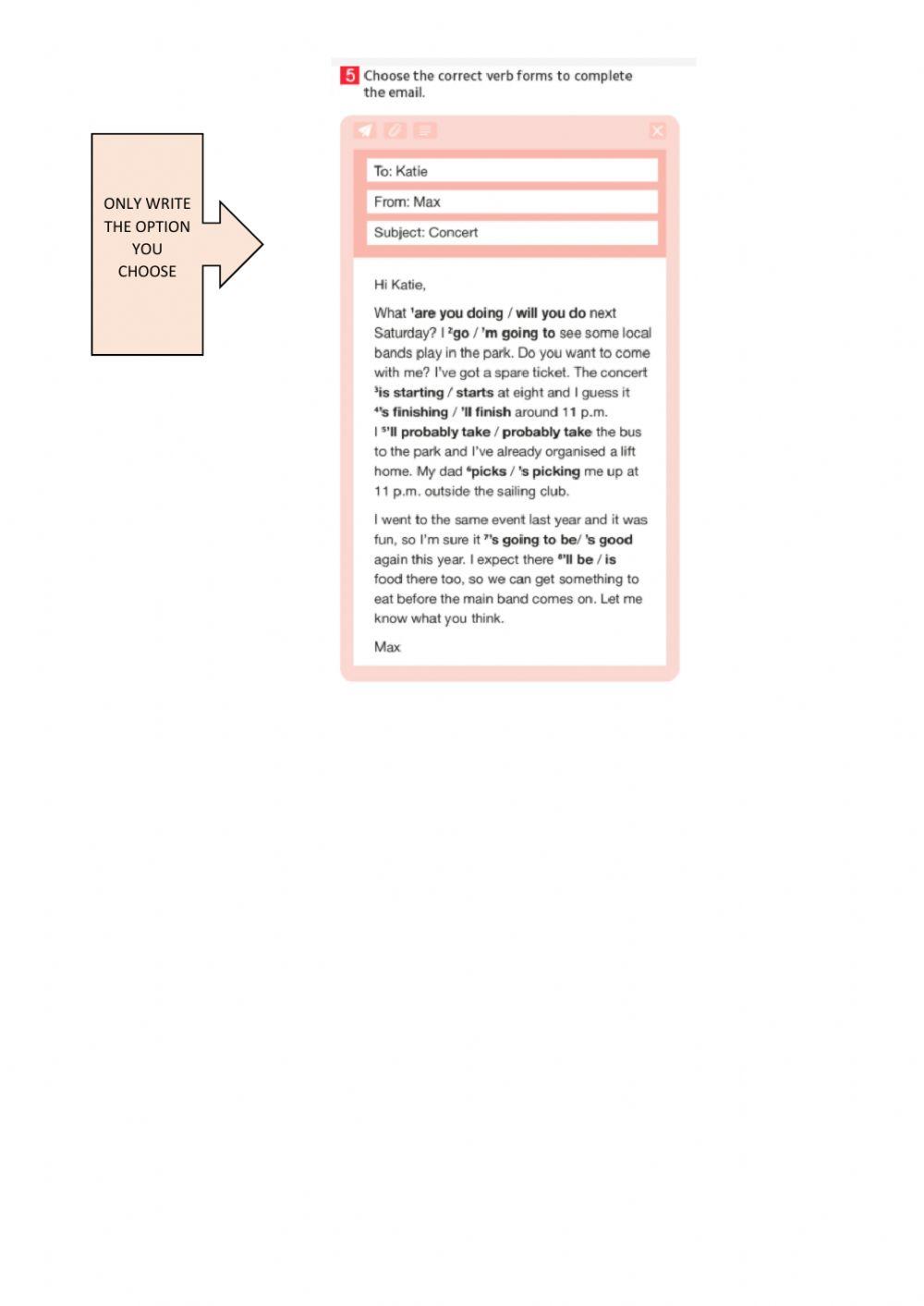 Future forms free worksheet | Live Worksheets