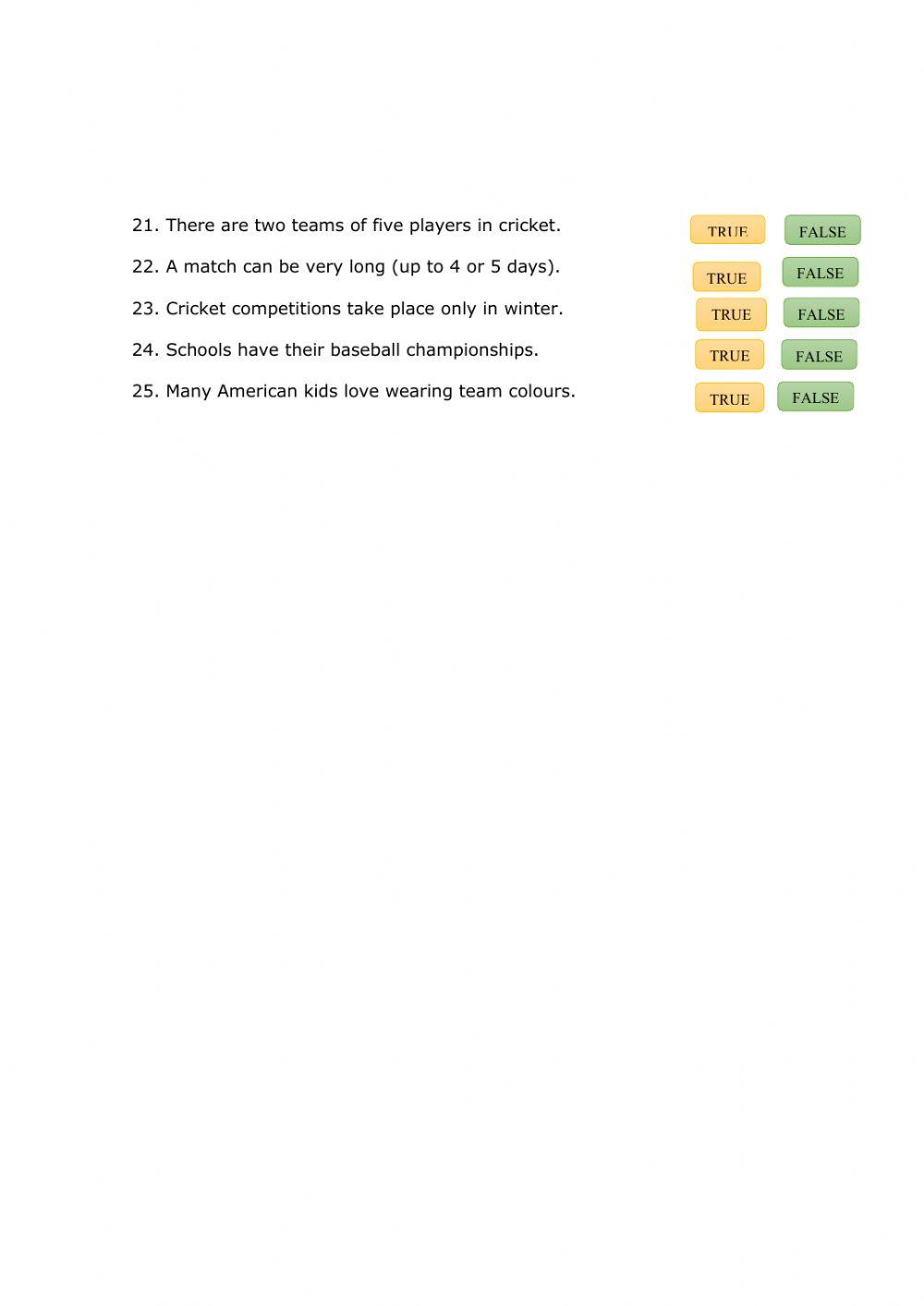 Test 11 activity | Live Worksheets