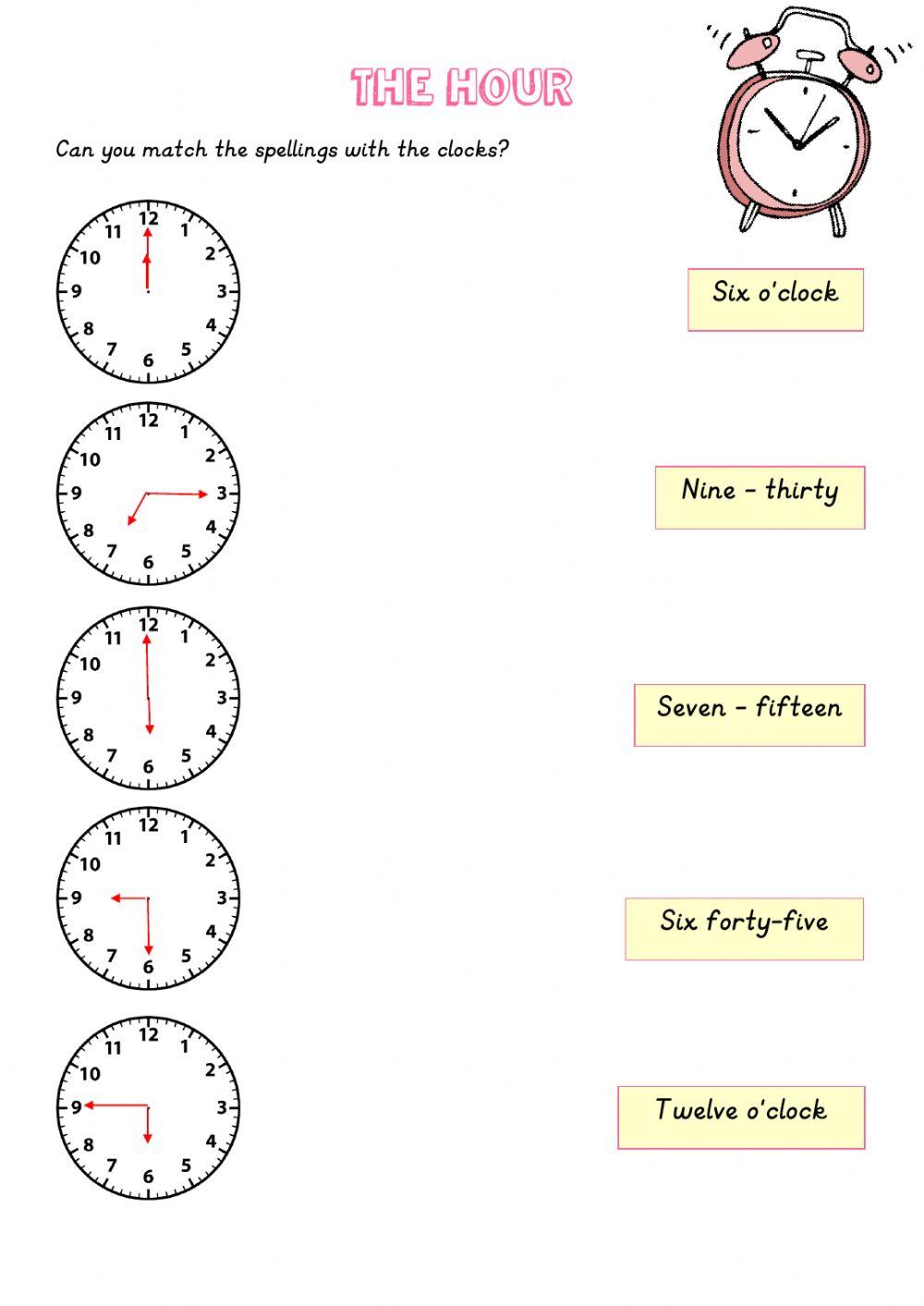 The time worksheet for Primary | Live Worksheets
