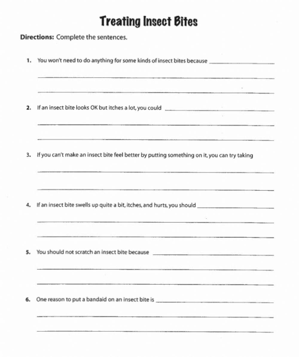 Treating Insect Bites online exercise for | Live Worksheets