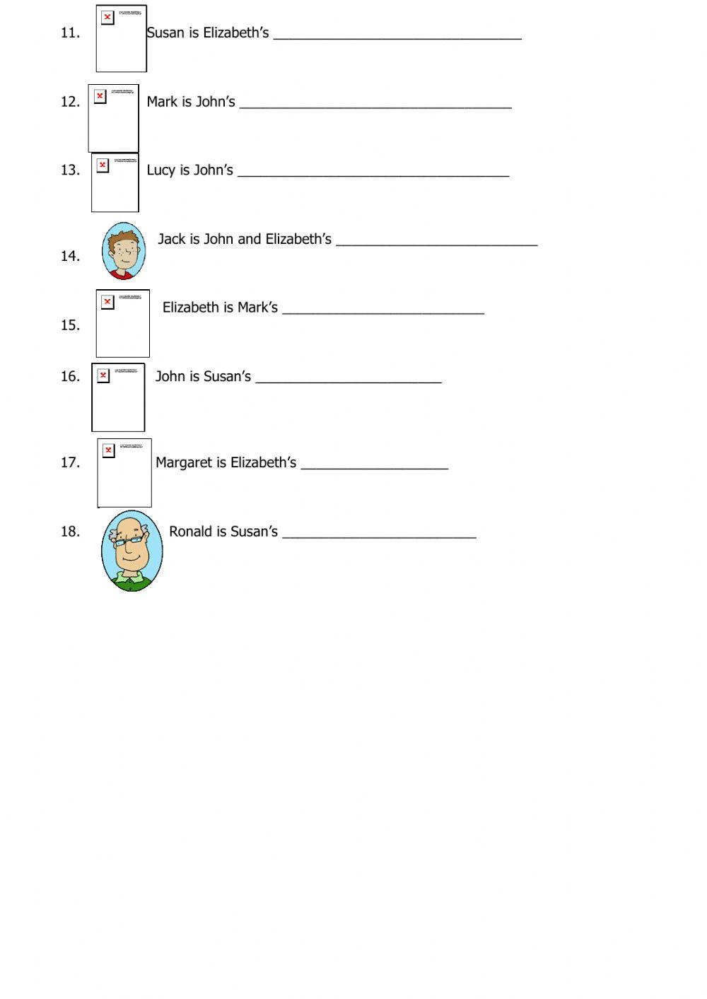 Family Tree Medium difficulty worksheet | Live Worksheets