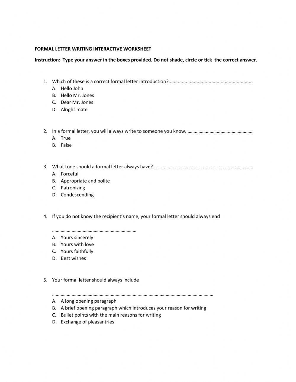 6001131 | Formal Letter Writing | Florence Erhijakpor