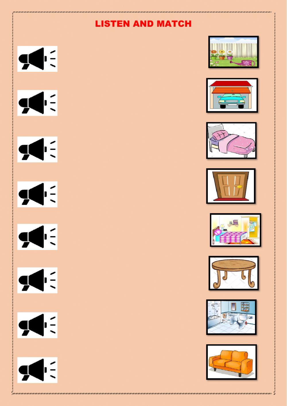 Listen And Match | institutoYEScoop | Live Worksheets