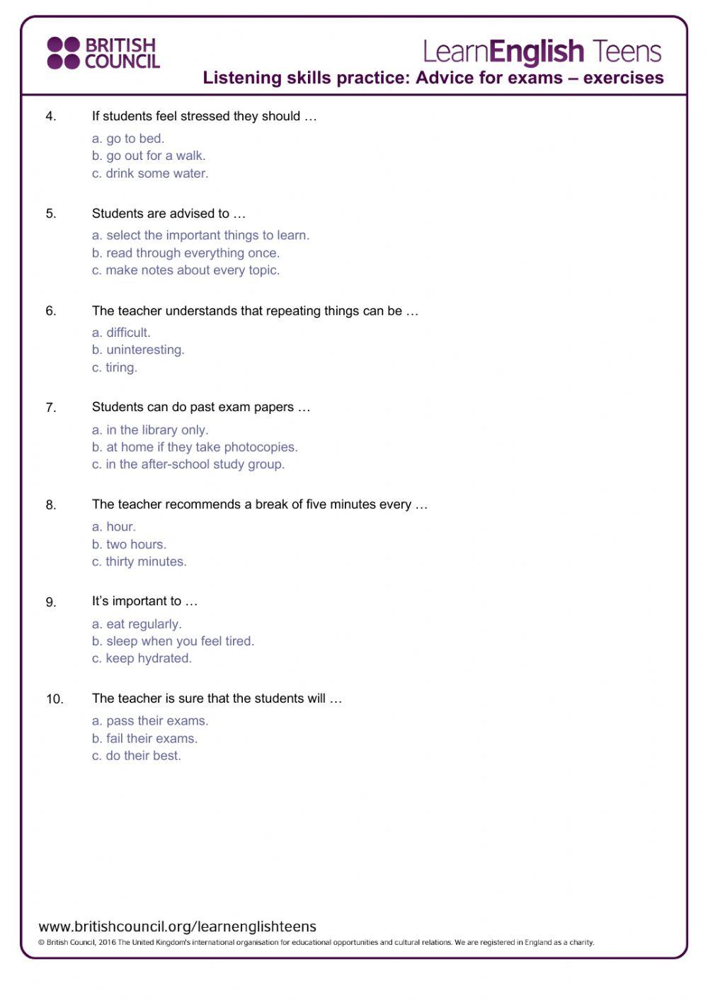 Listening B1 6002467 | Gisela Balcazar | Live Worksheets