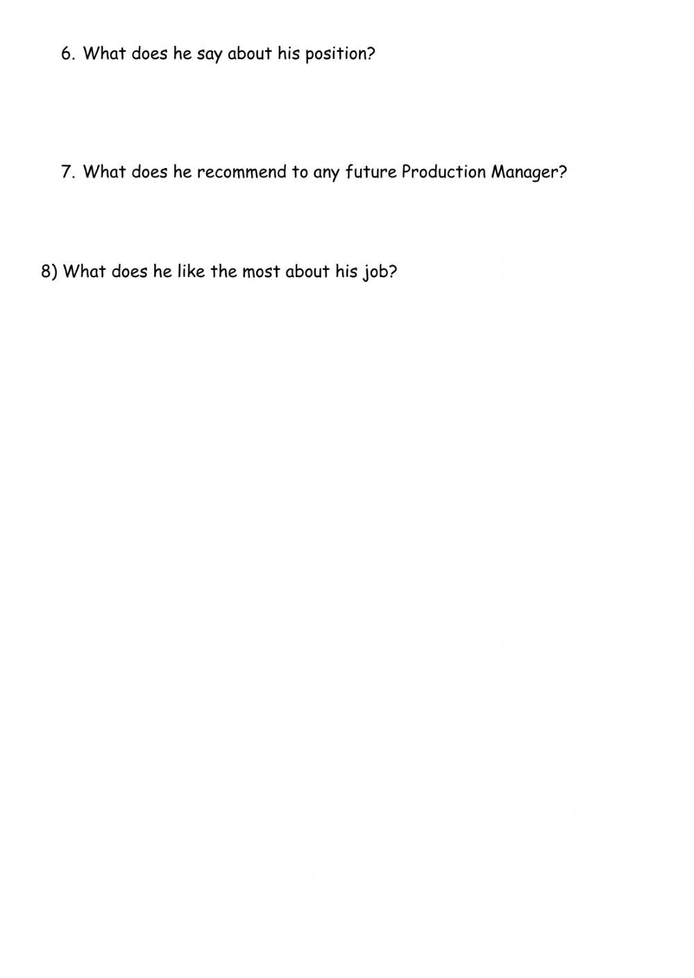 354731 | Interview to an industrial production manager